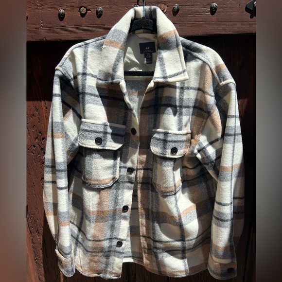 H&M | Jackets & Coats | Hm Fleece Pattern Jacket | Poshmark